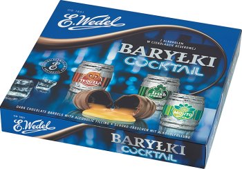 Wedel Baryłki Cocktail chocolate box with alcohol in dark chocolate 20 ...