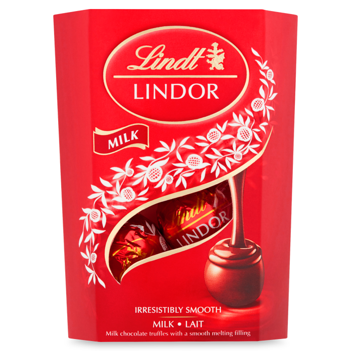 Lindt LINDOR Milk Chocolate Truffles Box 337g Chocolate Balls with a S ...