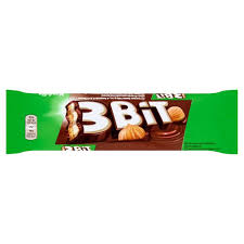 3Bit Baton in milk chocolate with a nut-flavored filling and a biscuit ...